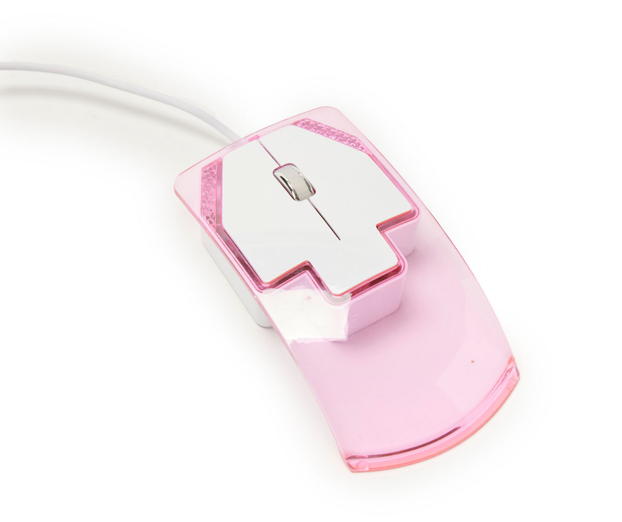 Brilliant Ideas Colorways Pink Translucent LED Wired Desktop Mouse ...