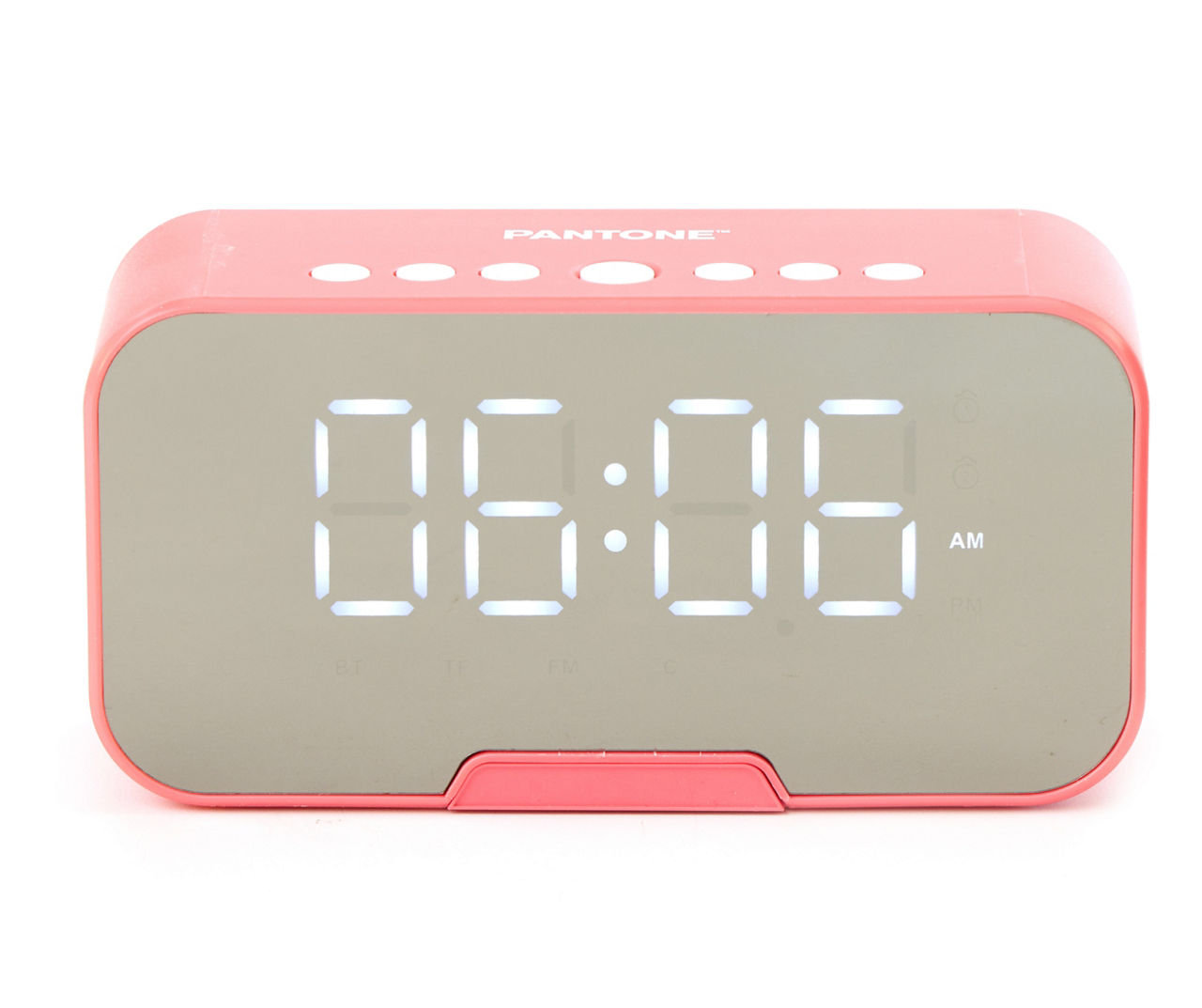 Pantone Pink Alarm Clock with Wireless Speaker | Big Lots