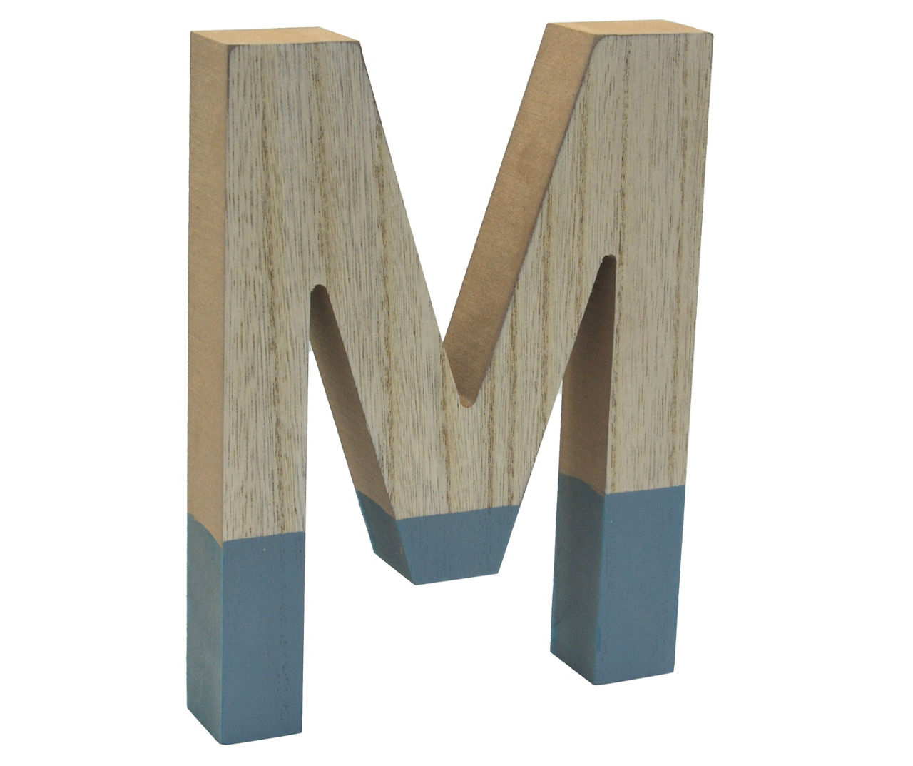 "M" Beige & Blue Color Block Letter Plaque | Big Lots