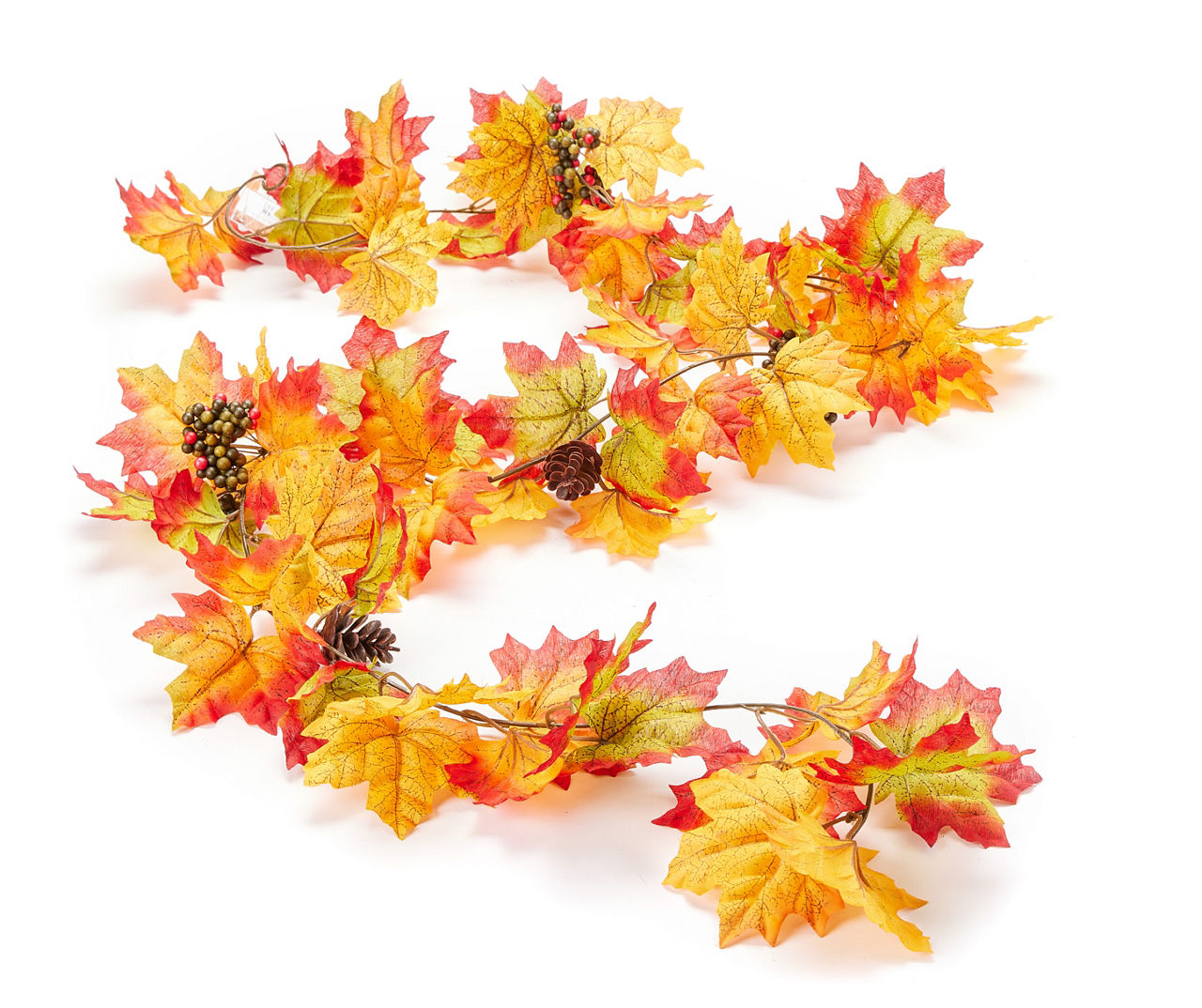 Harvest 6' Rust Yellow Maple, Berry & Pinecone Garland | Big Lots