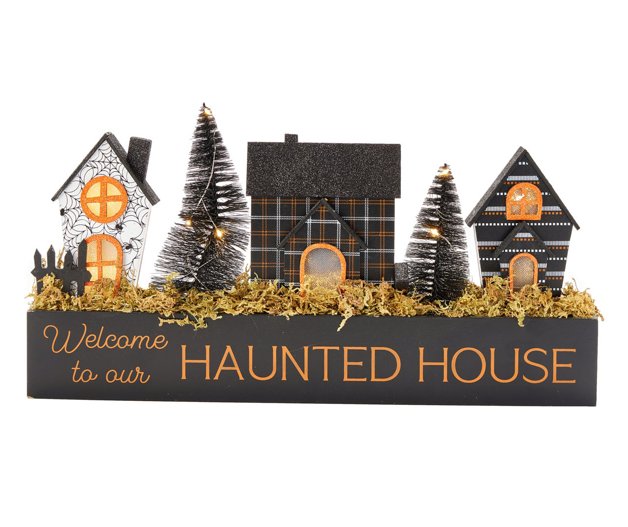 "Welcome To Our Haunted House" House & Tree LED Tabletop Decor | Big Lots