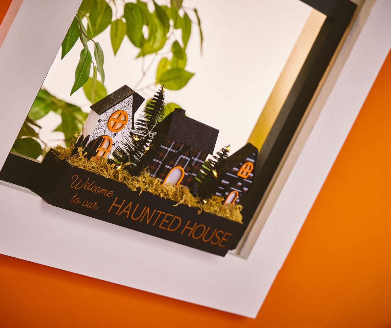 "Welcome To Our Haunted House" House & Tree LED Tabletop Decor | Big Lots