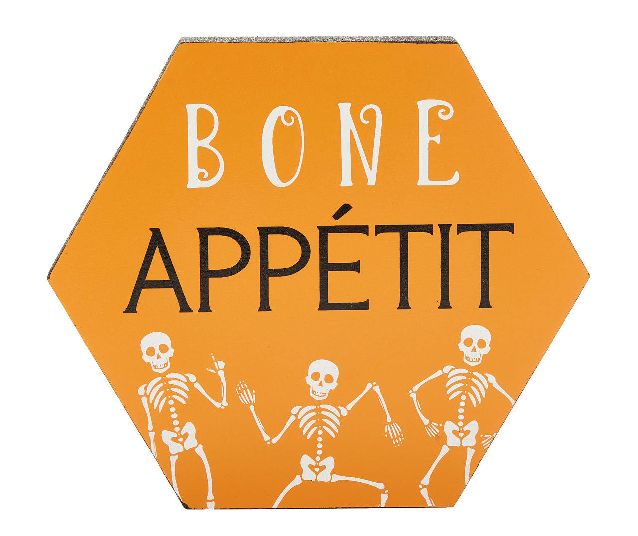 "Bone Appetit" Skeletons Hexagon Tabletop Decor | Big Lots