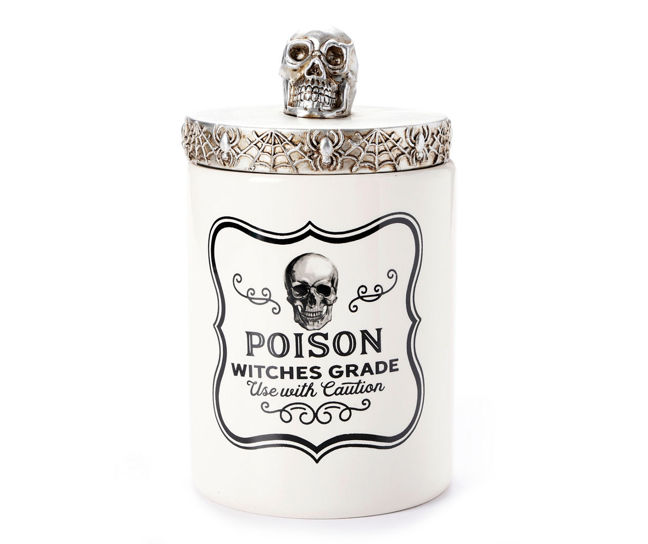"Poison" Skull Jar Tabletop Decor | Big Lots