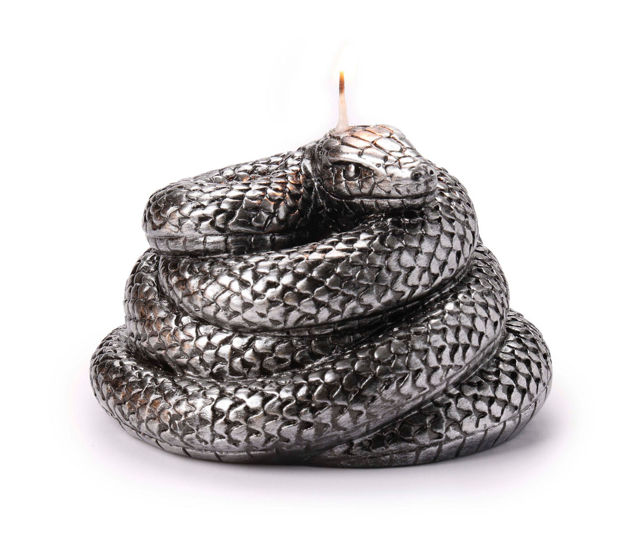 Dark Gray Metallic Snake Candle | Big Lots
