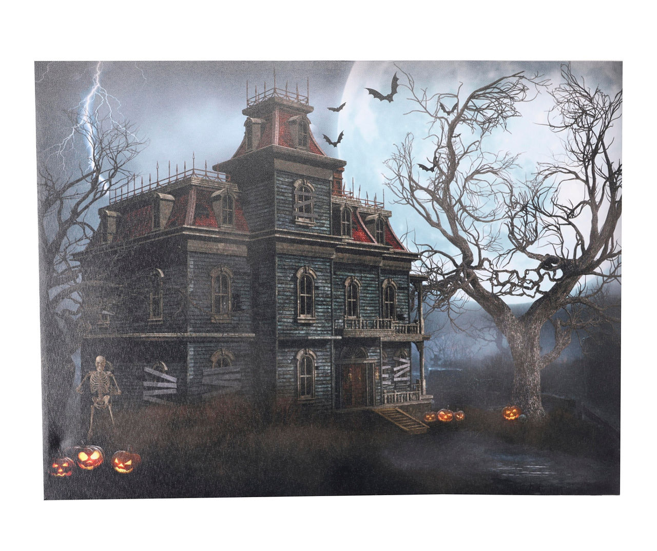 LED & Sound Haunted Mansion Canvas | Big Lots