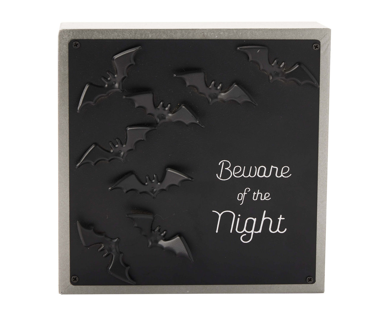 "Beware of the Night" Bats Tabletop Box Plaque | Big Lots
