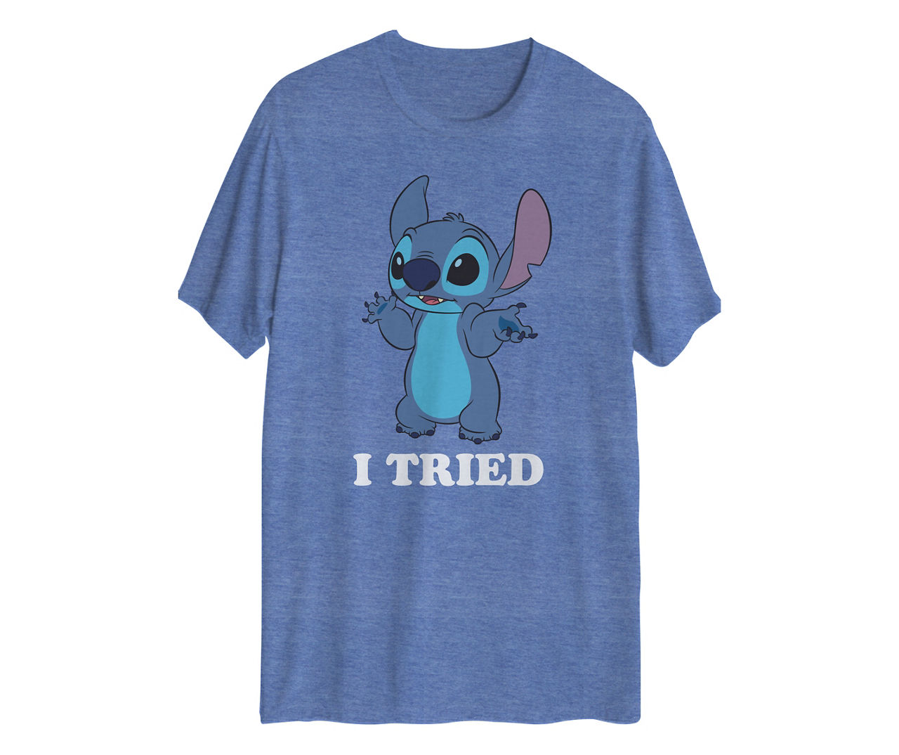 Disney Men's "I Tried" Royal Heather Stitch Graphic Tee | Big Lots