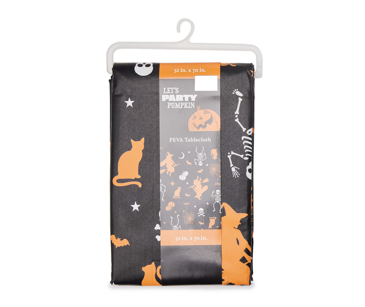 Black & Orange Halloween Icons PEVA Tablecloth | Big Lots