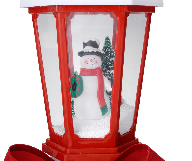 Winter Wonder Lane 56" LED & Music "North Pole" Snowfall Lamppost | Big ...
