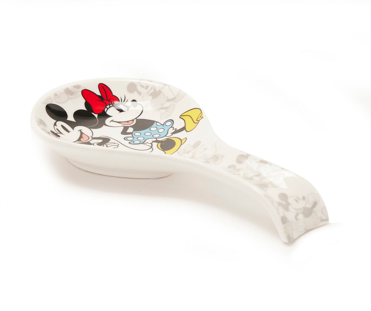 Disney White & Gray Mickey & Minnie Mouse Ceramic Spoon Rest | Big Lots