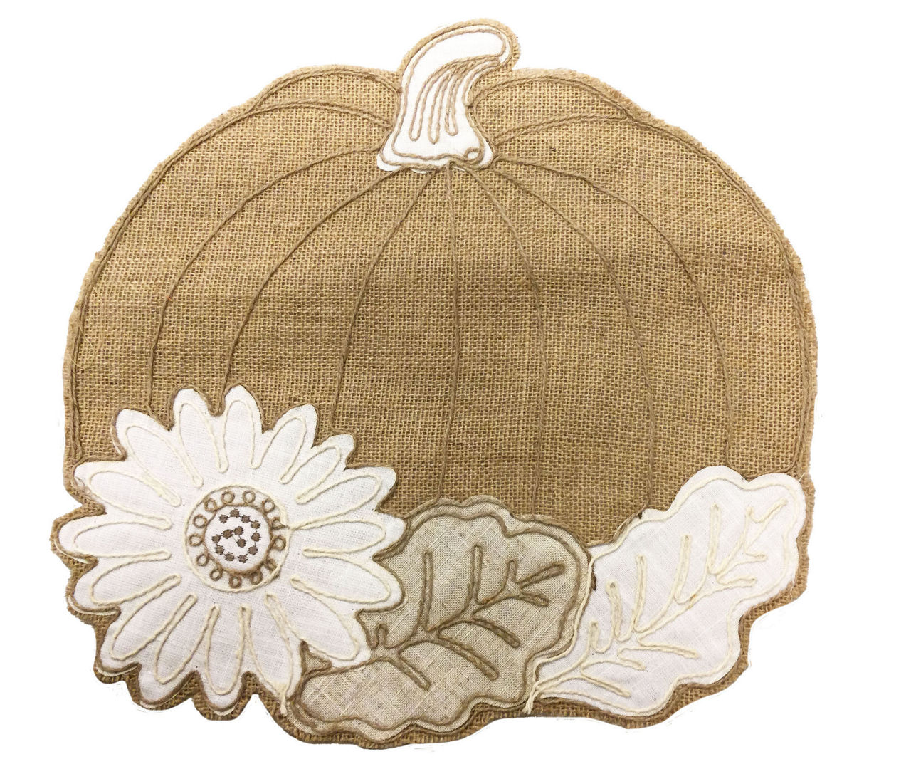 Tan Burlap Pumpkin Shaped Placemat | Big Lots