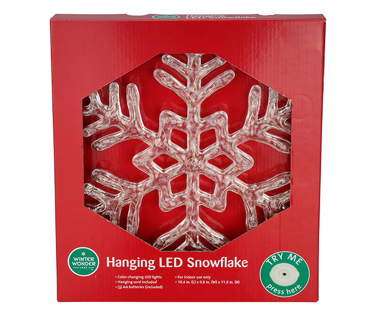 Winter Wonder Lane Color-Changing Hanging LED Snowflake | Big Lots