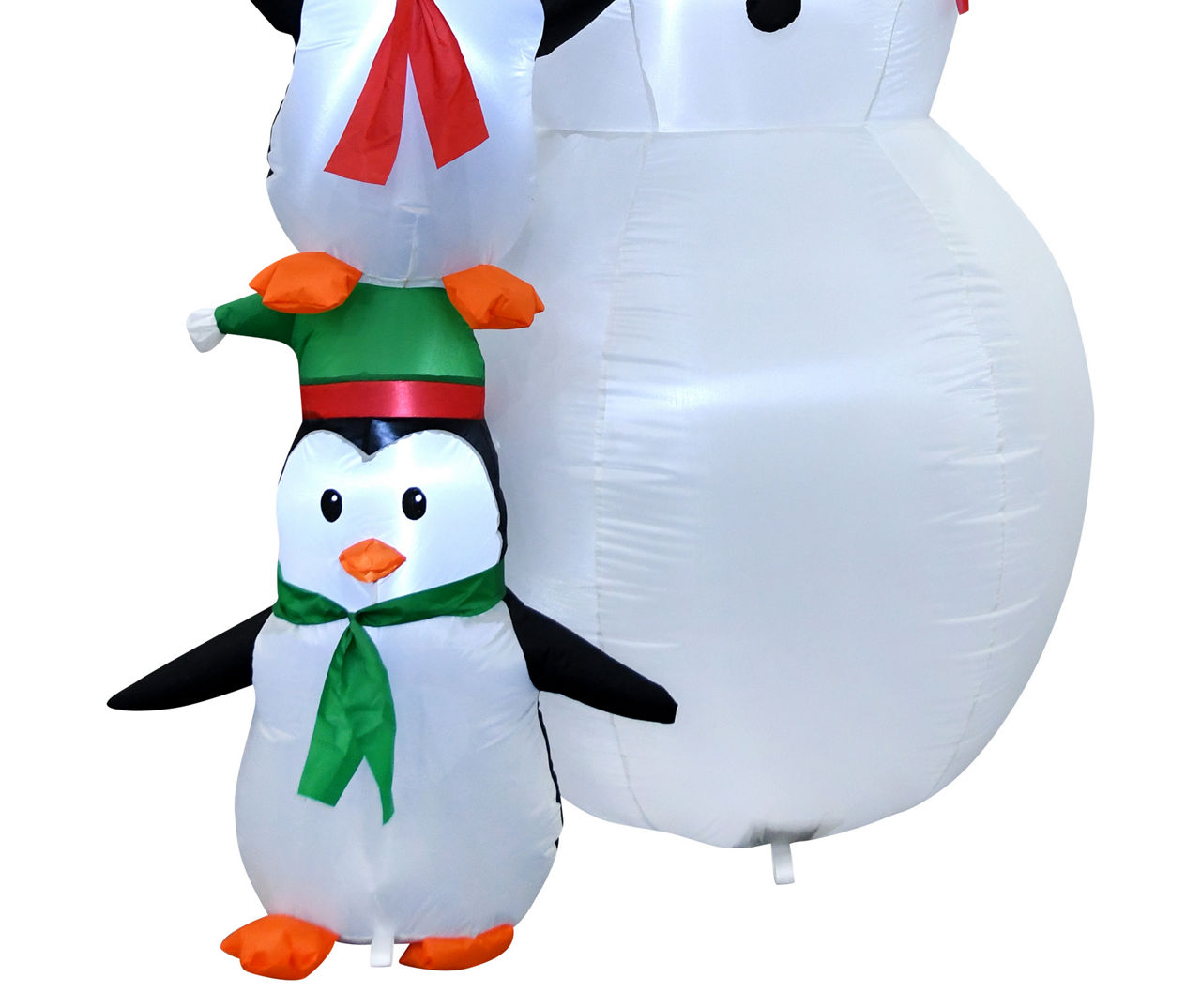 Winter Wonder Lane 8' Inflatable LED Snowman & Stacked Penguins | Big Lots