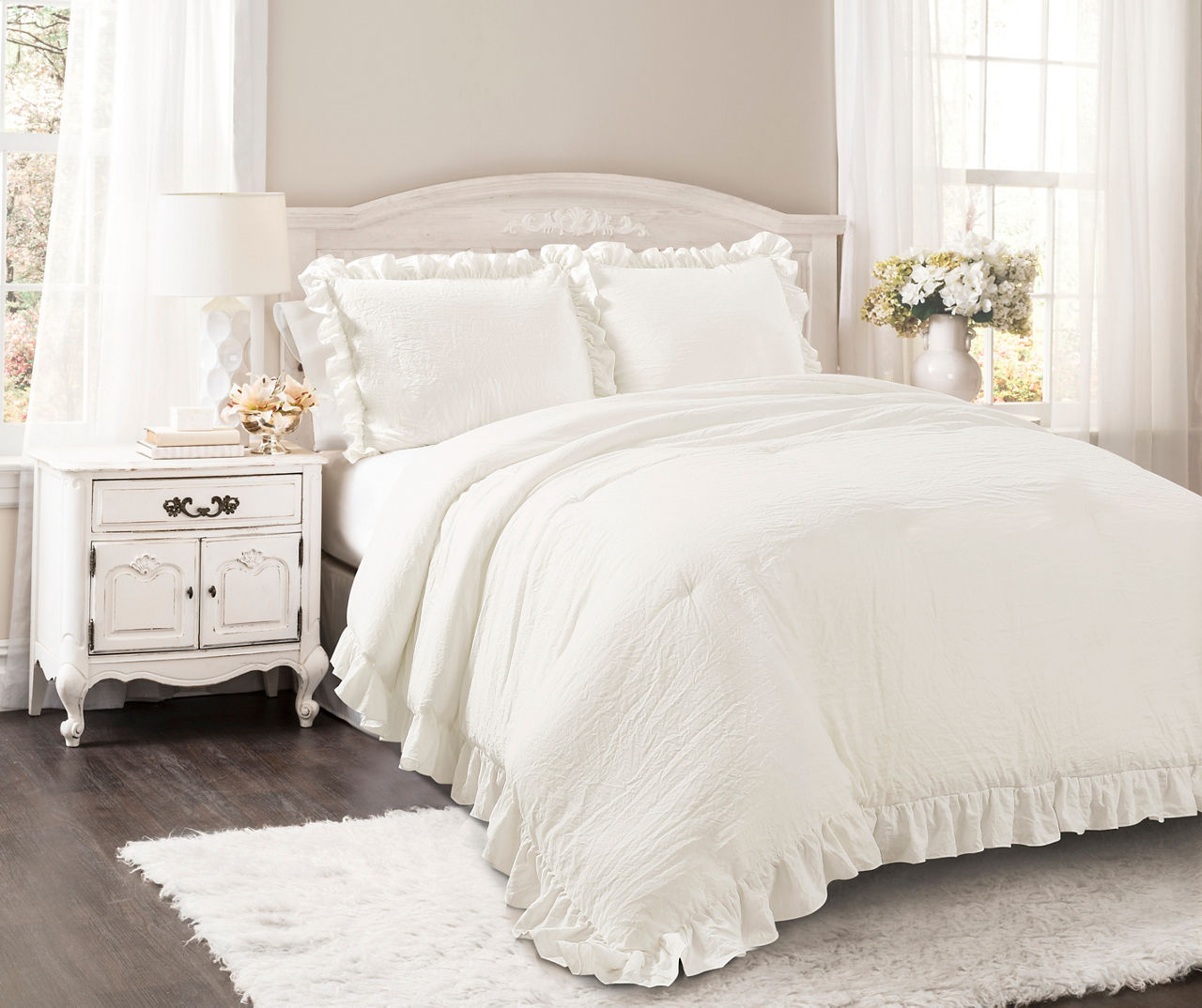 Lush Decor Lush Decor Reyna Ruffle-Trim 3-Piece Comforter Set | Big Lots