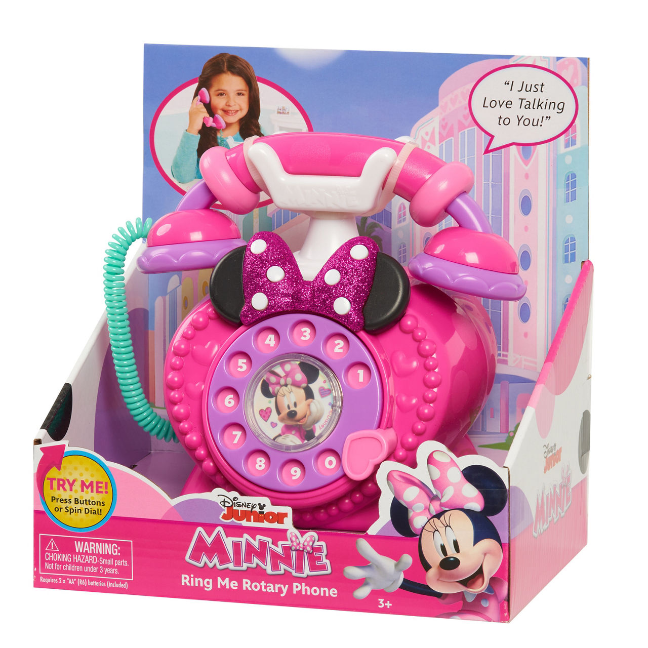 Disney Junior Pink Minnie Mouse Ring Me Rotary Play Phone Set | Big Lots