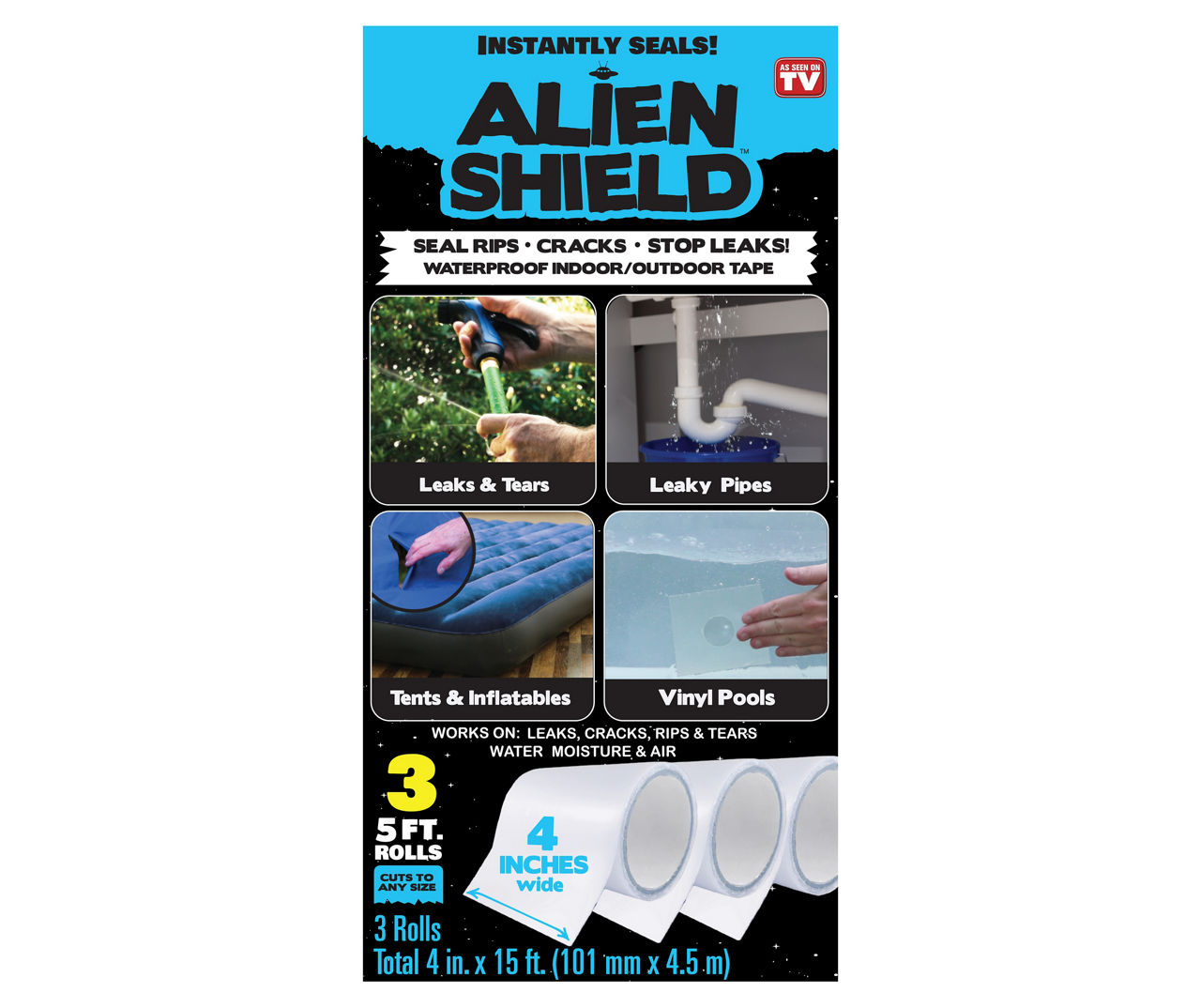 Alien Sheild 4" Seal Tape, 3-Pack | Big Lots