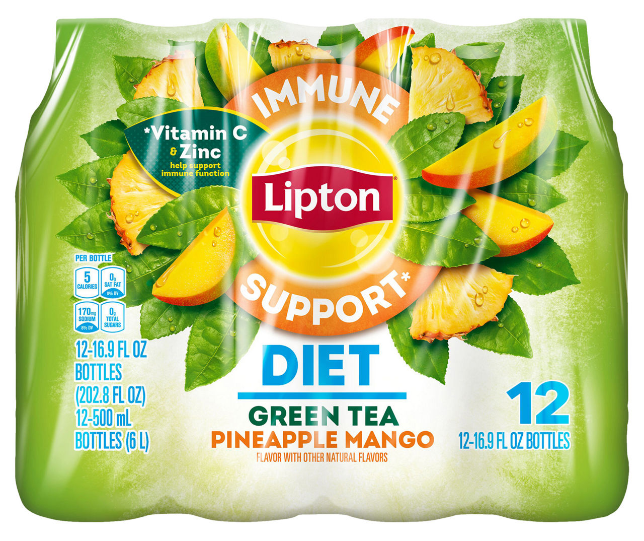 Lipton Diet Pineapple Mango Green Tea, 12-Pack | Big Lots