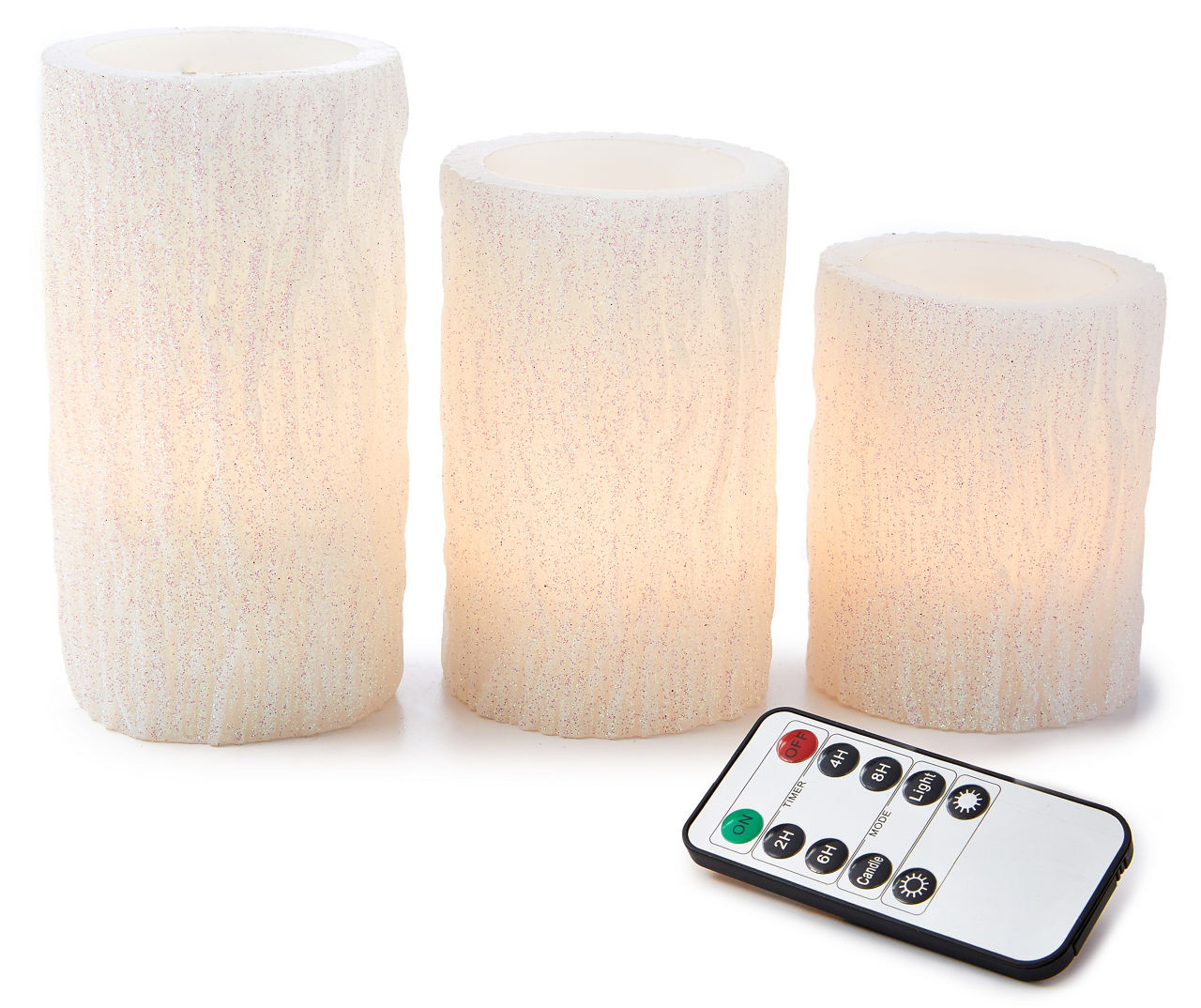 White Birch 3-Piece LED Pillar Candle Set | Big Lots