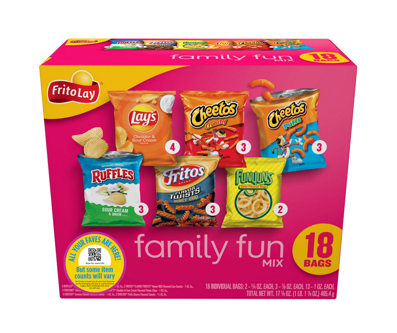 Frito Lay Family Fun Mix Variety Pack, 18-Count | Big Lots