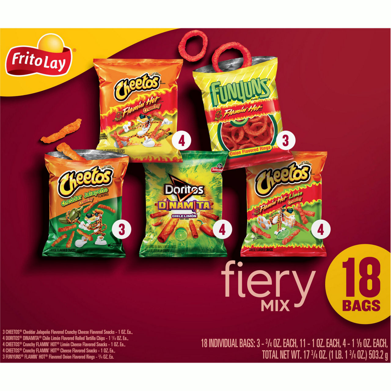 Frito Lay Fiery Mix Variety Pack, 18-Count | Big Lots