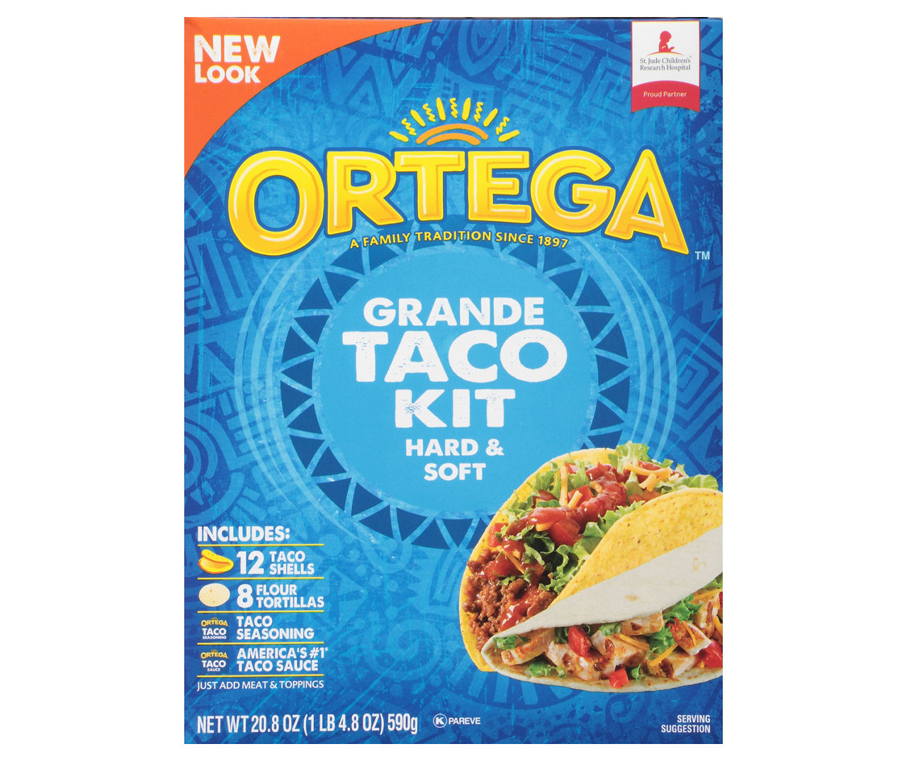 ORTEGA Grande Hard & Soft Taco Kit, 20.8 Oz. | Big Lots