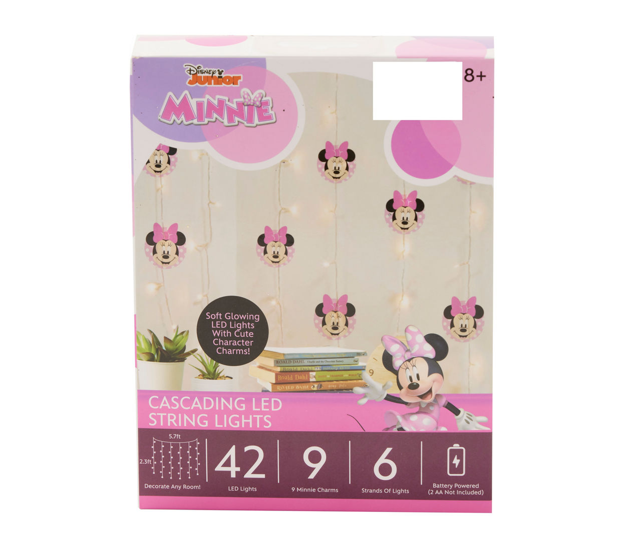Disney Minnie Mouse Warm White LED Curtain Lights, (5.7') | Big Lots