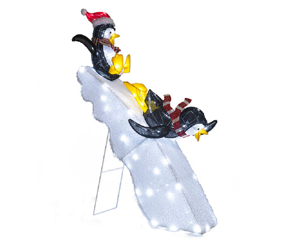 Winter Wonder Lane 48" LED Penguins Snow Sliding | Big Lots
