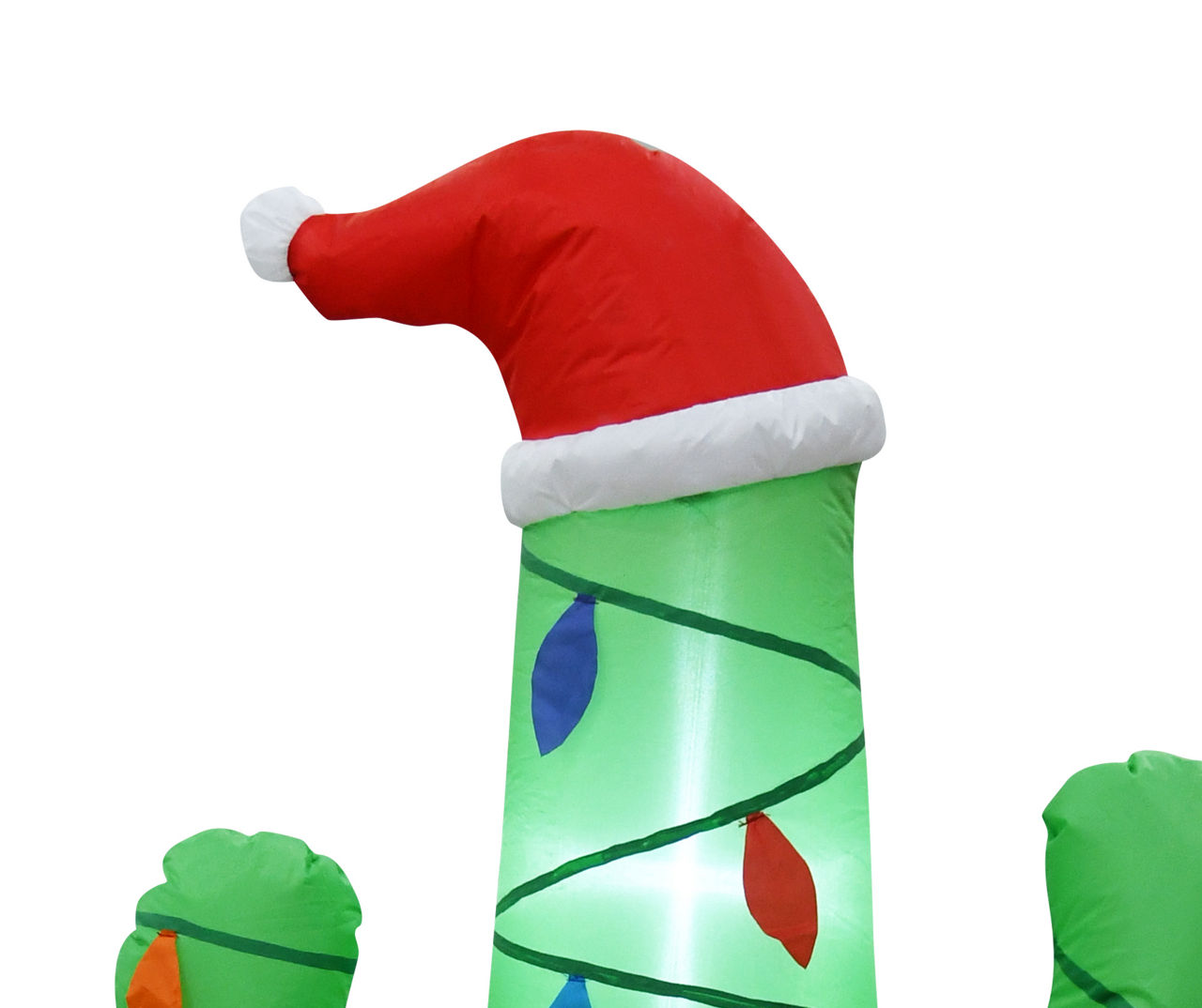 Winter Wonder Lane 5' Inflatable LED Cactus with Santa Hat | Big Lots