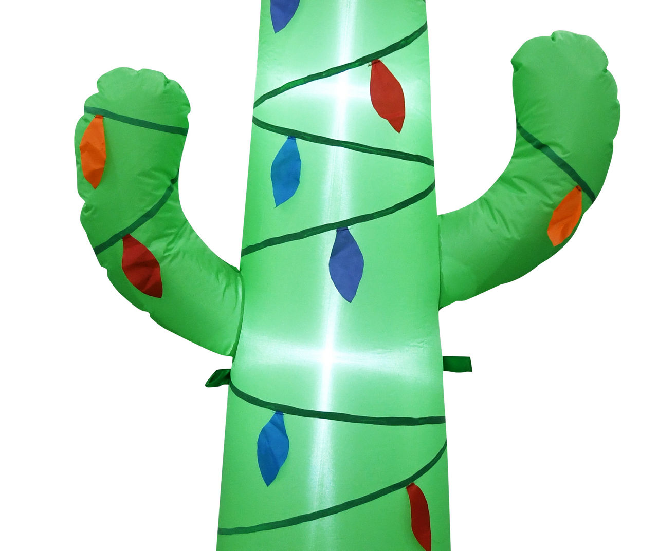 Winter Wonder Lane 5' Inflatable LED Cactus with Santa Hat | Big Lots