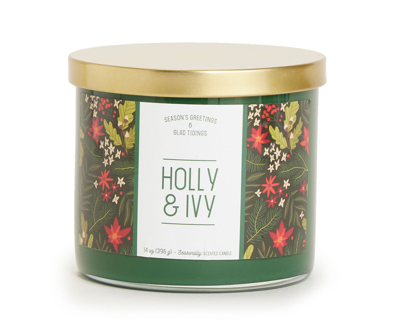 Holly & Ivy Dark Green Opaque 3-Wick Jar Candle, 14 oz. | Big Lots