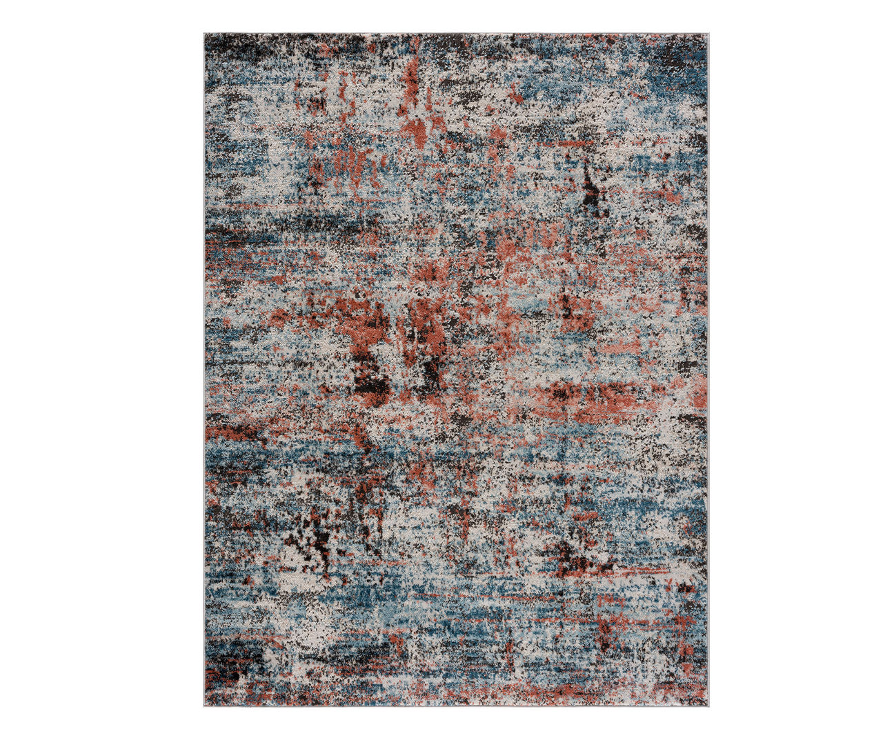 Fielding Brown & Blue Abstract Area Rug, (8' x 10') | Big Lots