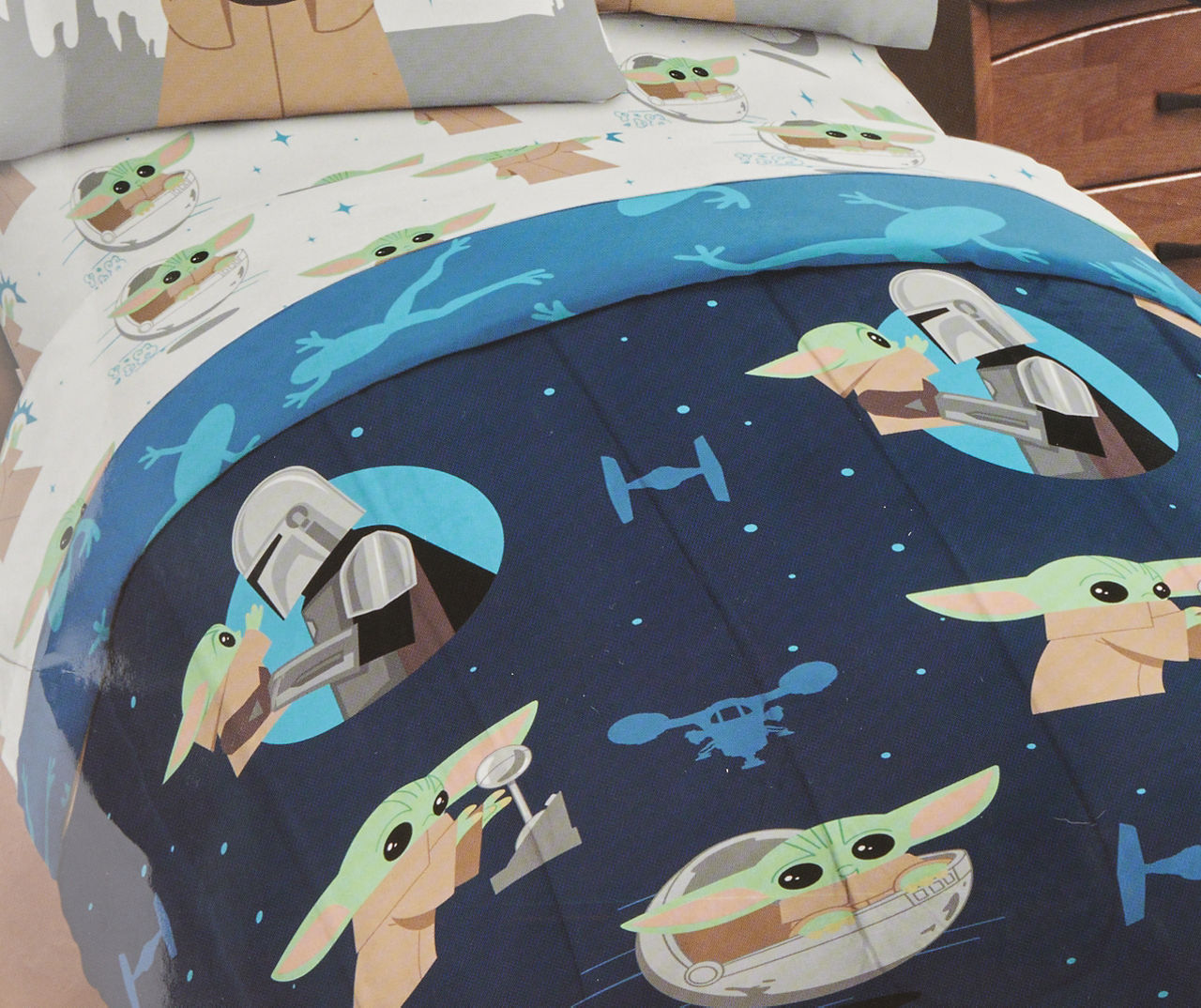 Disney The Mandalorian Blue Grogu Twin Comforter | Big Lots