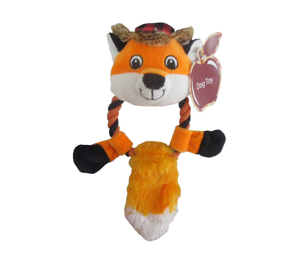 Toy Time Fox Ring Plush & Rope Dog Toy | Big Lots