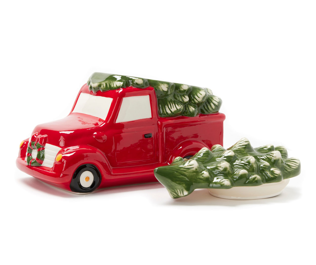 Winter Wonder Lane Red Truck Ceramic Cookie Jar, (10") | Big Lots
