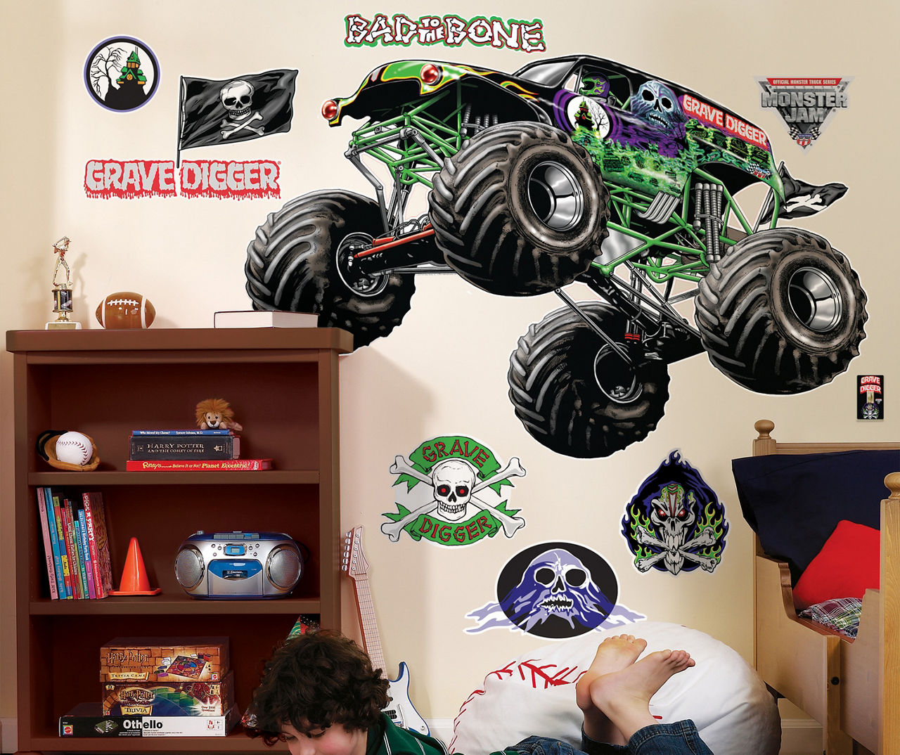 Rubies Monster Jam Grave Digger Wall Decal Set | Big Lots