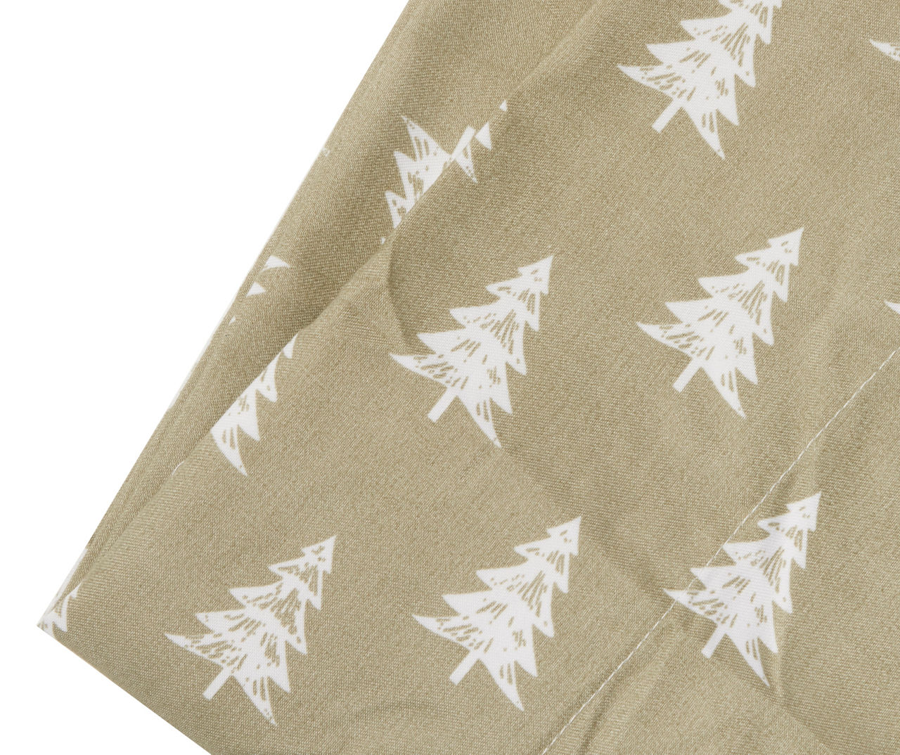 Winter Wonder Lane Green & White Tree Pattern Microfiber Queen 4-Piece ...