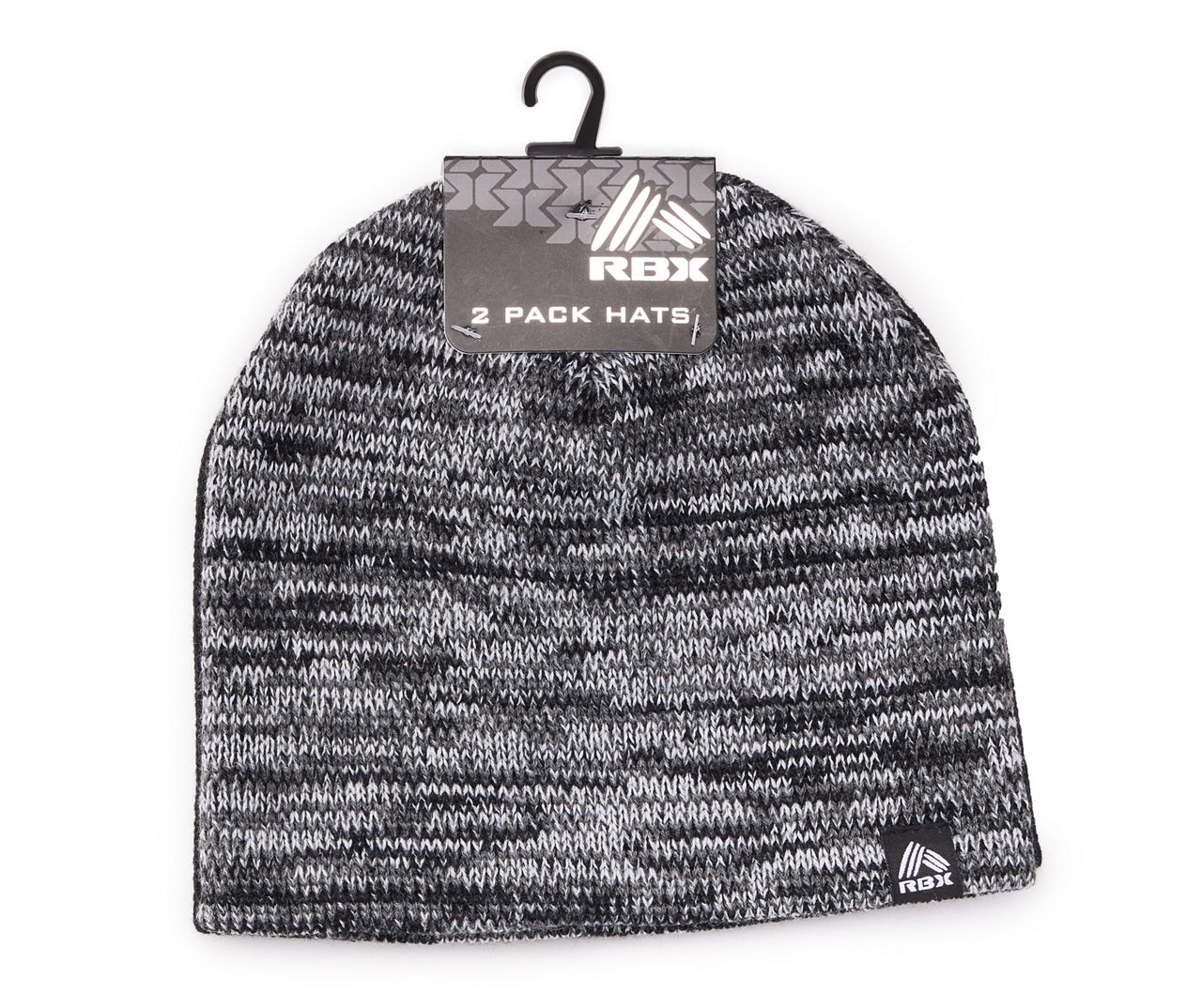 RBX Marled Gray & Black Knit 2-Piece Beanie Set | Big Lots
