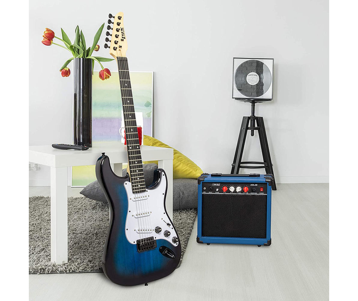 Lyx Pro Blue Electric Guitar Kit | Big Lots