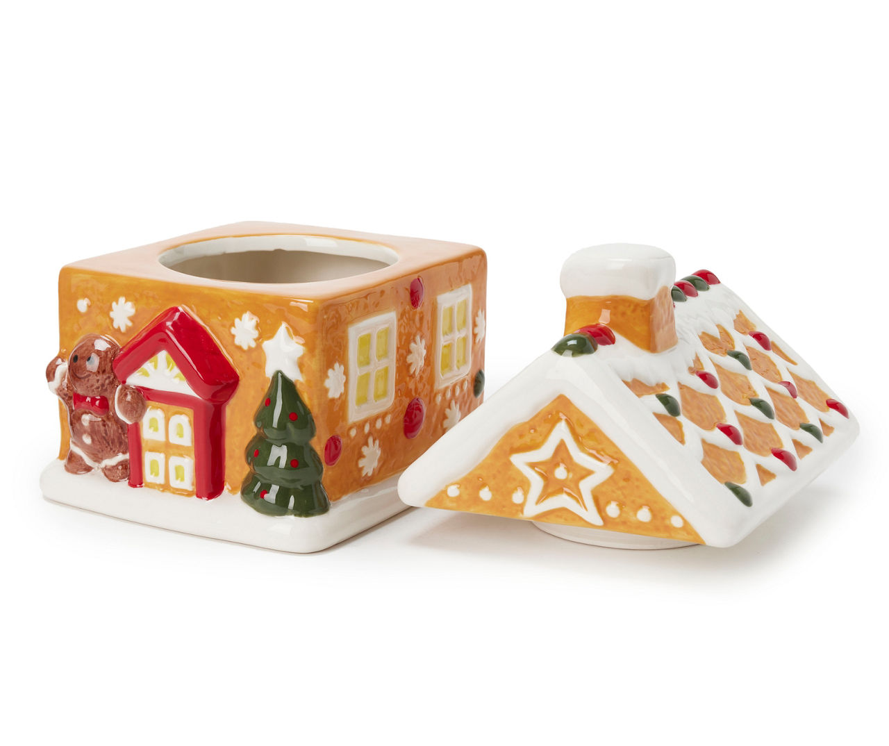 Winter Wonder Lane Gingerbread House Ceramic Cookie Jar, (8.3") | Big Lots