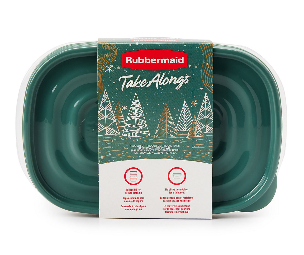 Rubbermaid TakeAlongs Blue Spruce 4 Cup Rectangle 3-Container Storage ...