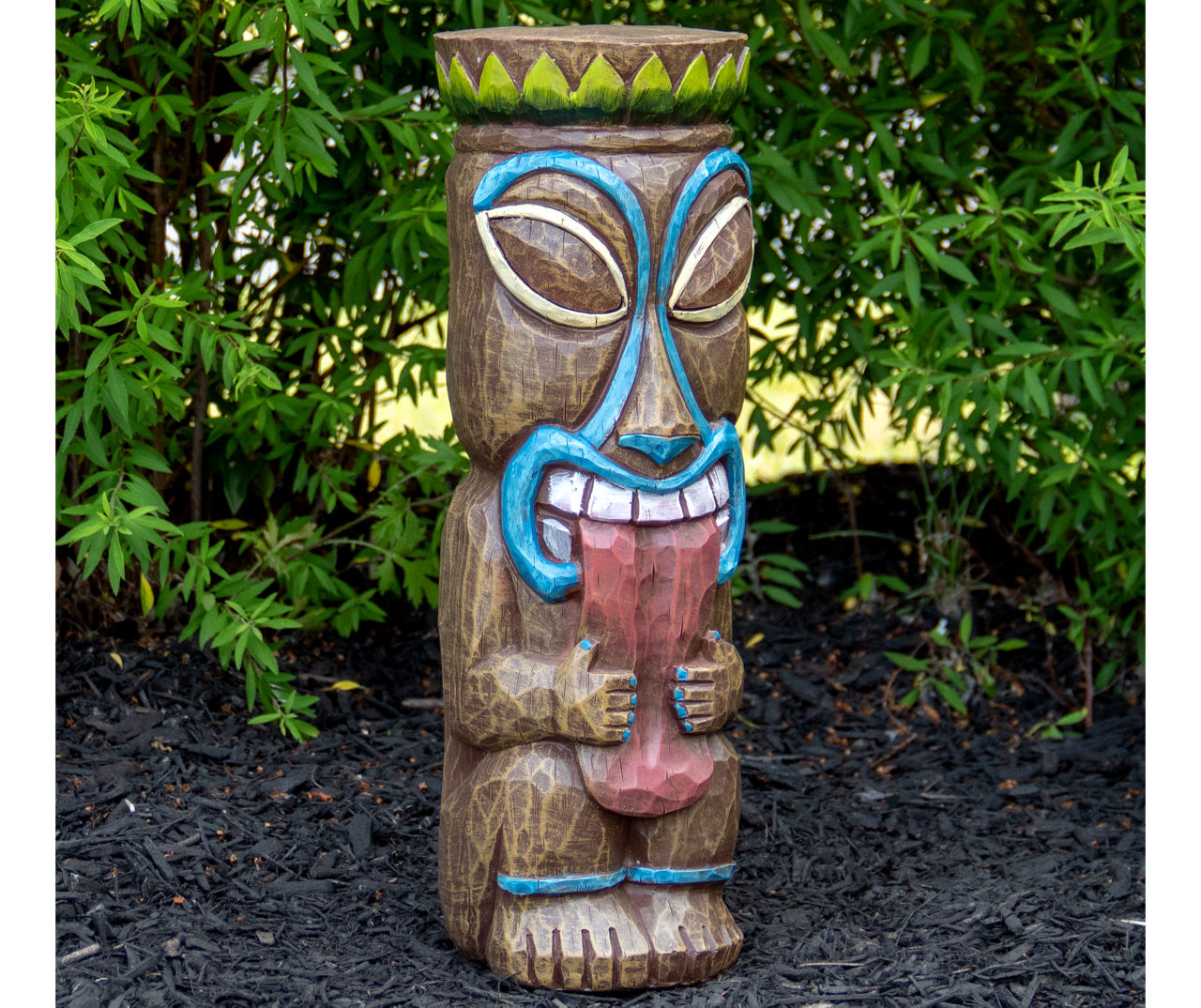 Northlight 16" Tongue Out Tiki Solar Garden Statuary | Big Lots
