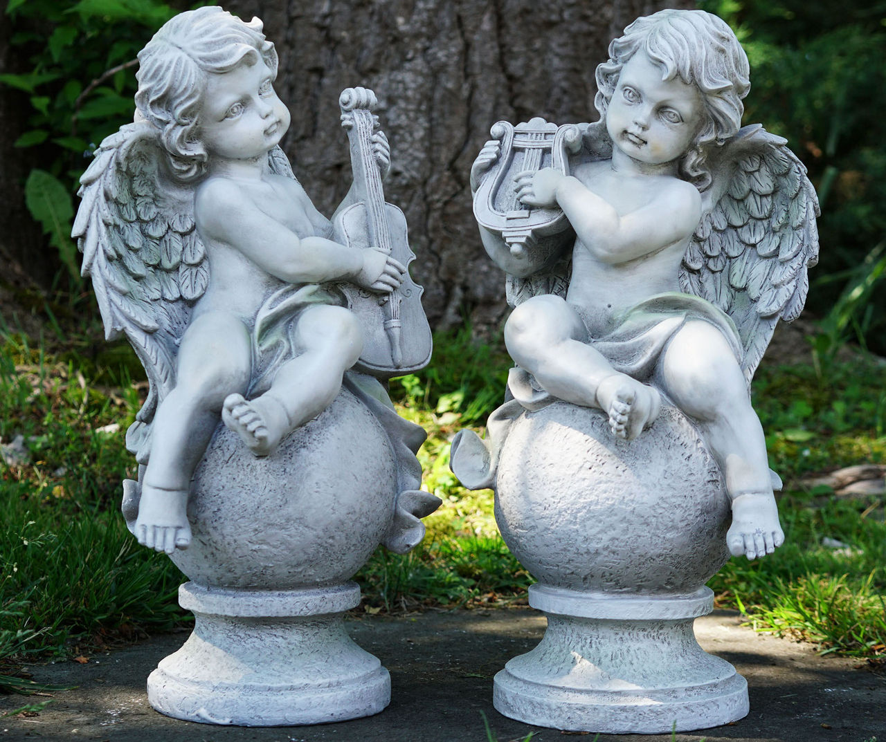 Northlight Musical Cherub Angels 2-Piece Garden Statuary Set | Big Lots