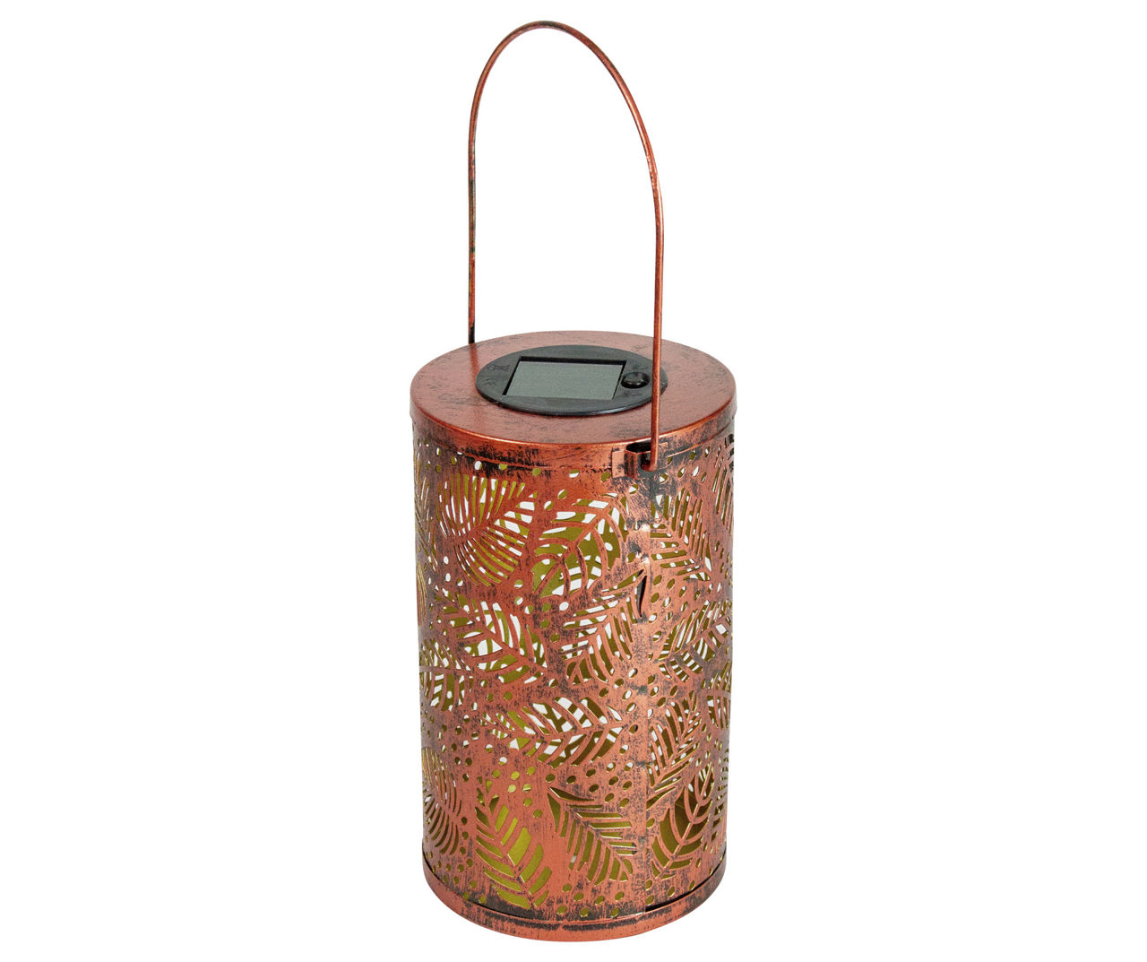 Northlight Bronze Foliage Cutout LED Solar Lantern | Big Lots