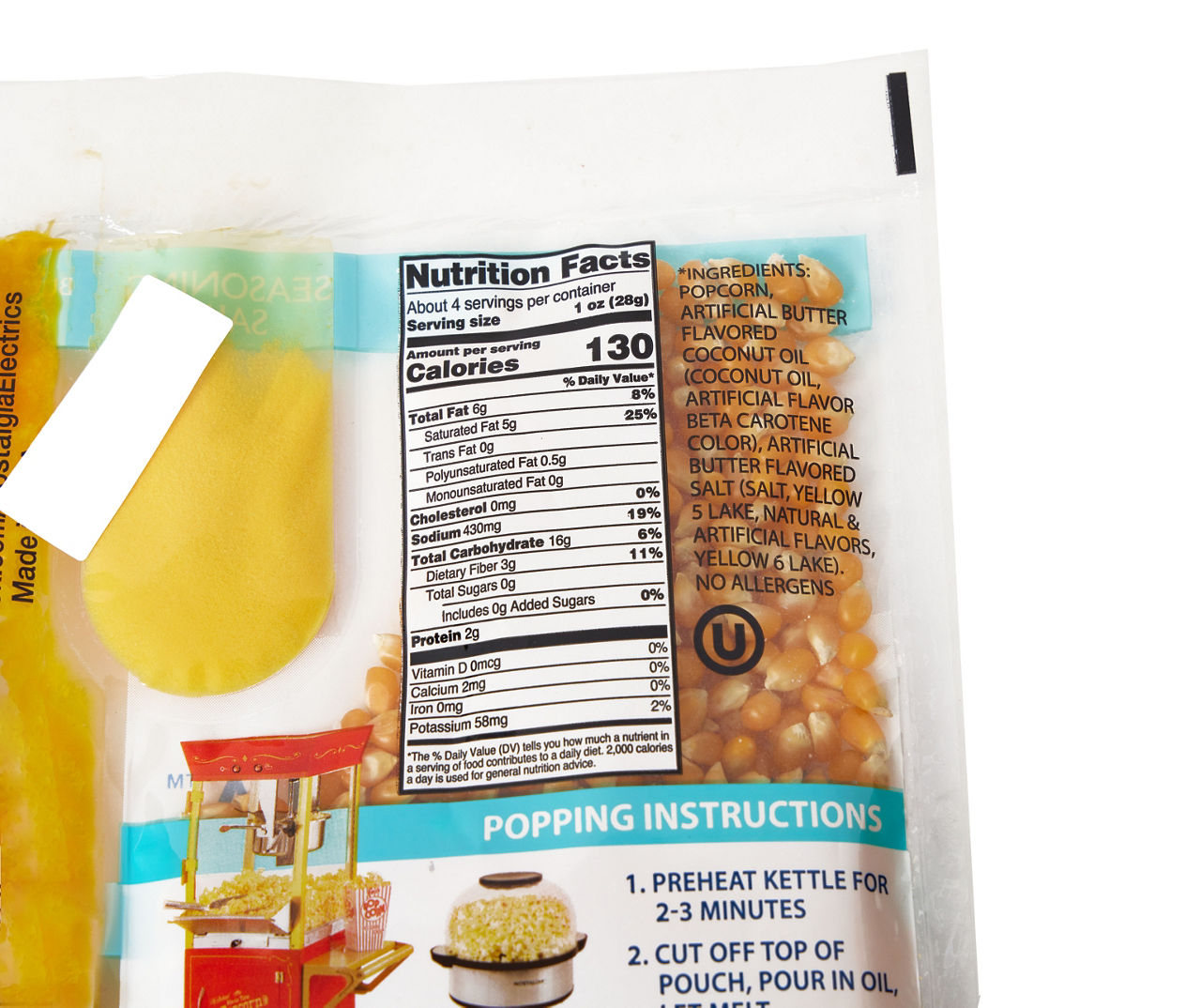 Single-Serve Popcorn Pack, 4 oz. | Big Lots