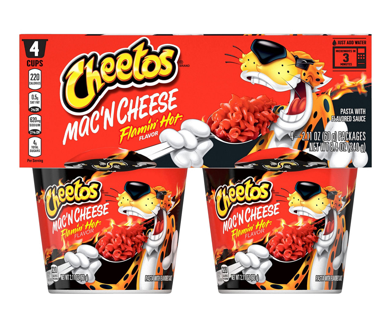 Flamin Hot Macn Cheese Pasta Cups 4 Pack 46 Off