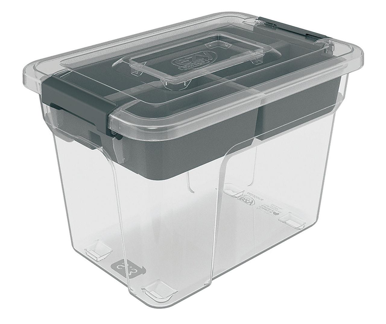 EZY Storage Sort it 3-Liter Latching Organizer With Insert Tray | Big Lots