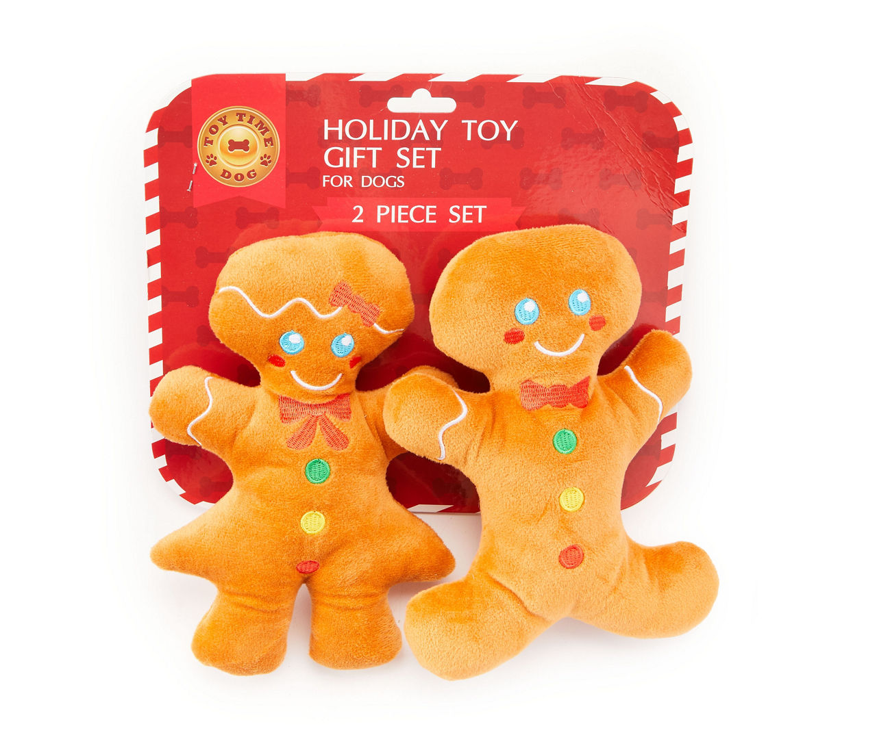 Toy Time Gingerbread Couple Plush Dog Toy Set | Big Lots