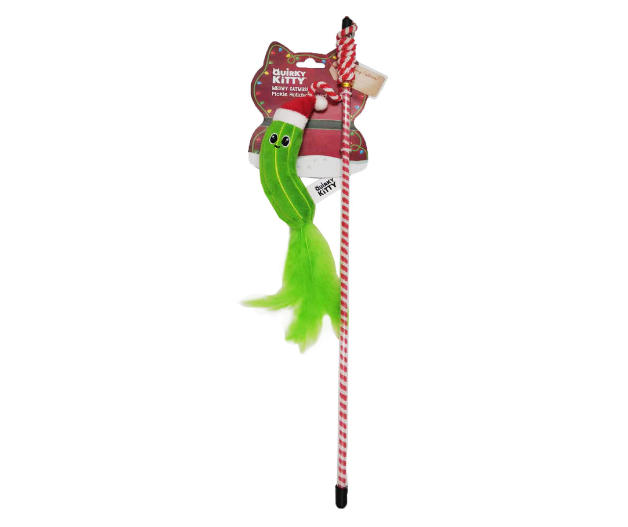Quirky Kitty Holiday Pickle Wand Cat Toy | Big Lots