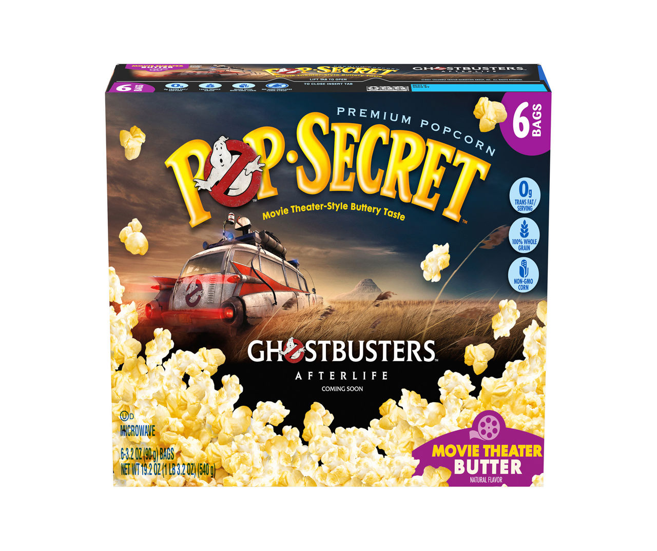 Pop Secret Ghostbusters Afterlife Movie Theater Butter Popcorn, 6-Pack ...